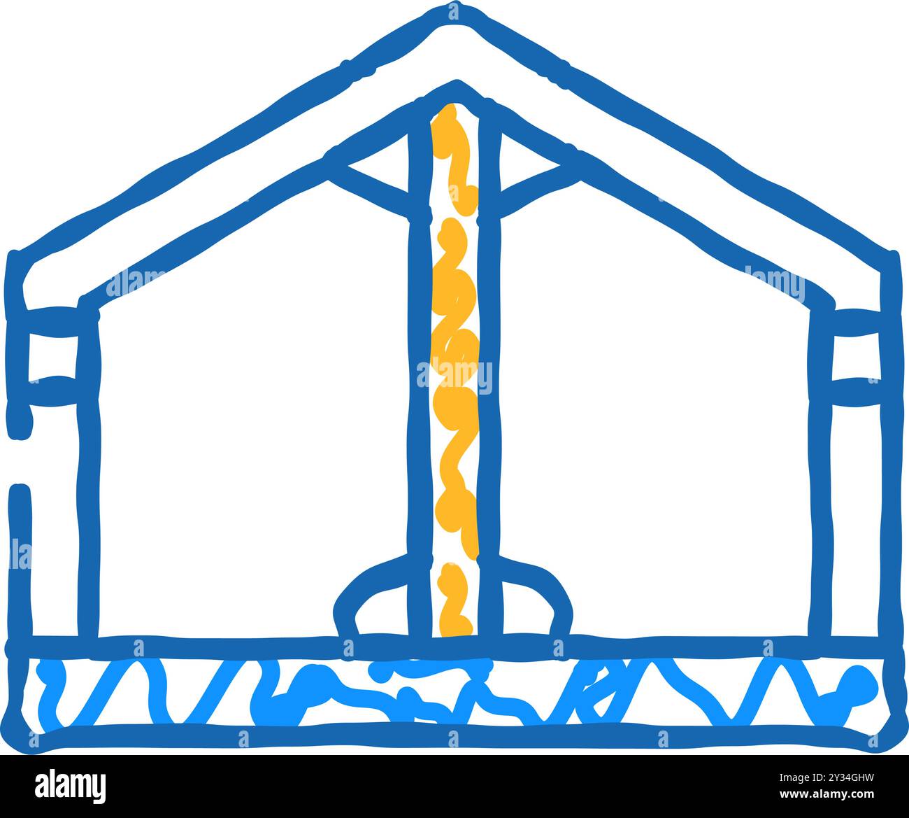 Building Metallic Framework Icon Doodle Illustration Stock Vector Image And Art Alamy