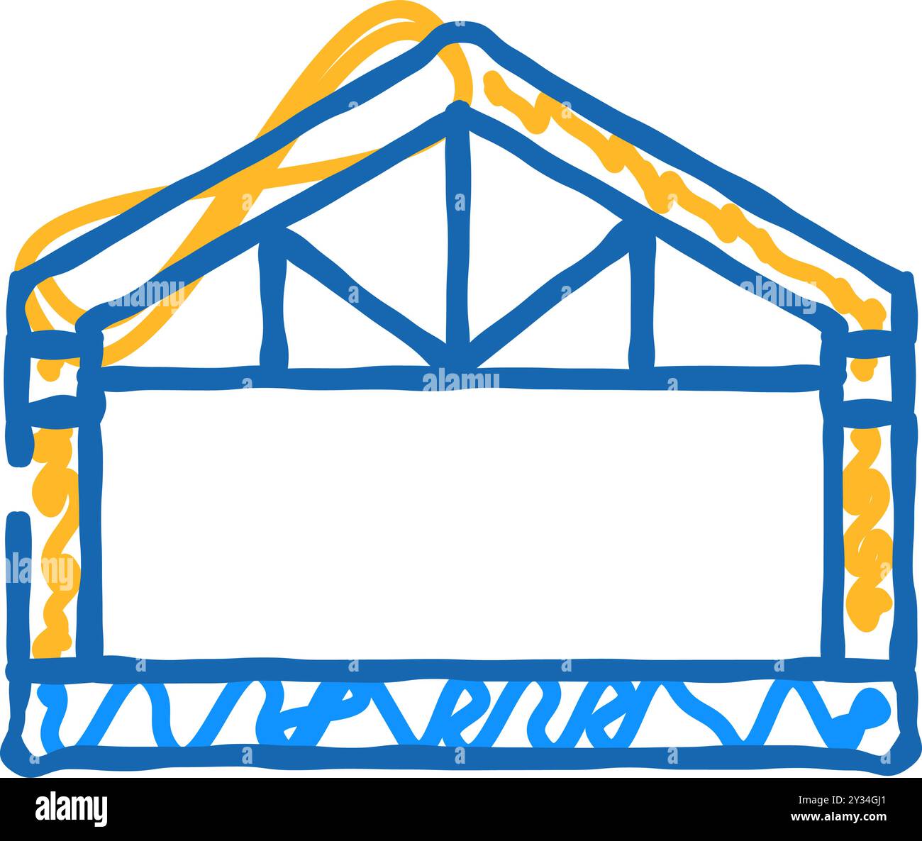 garage metal frame icon doodle illustration Stock Vector Image & Art ...
