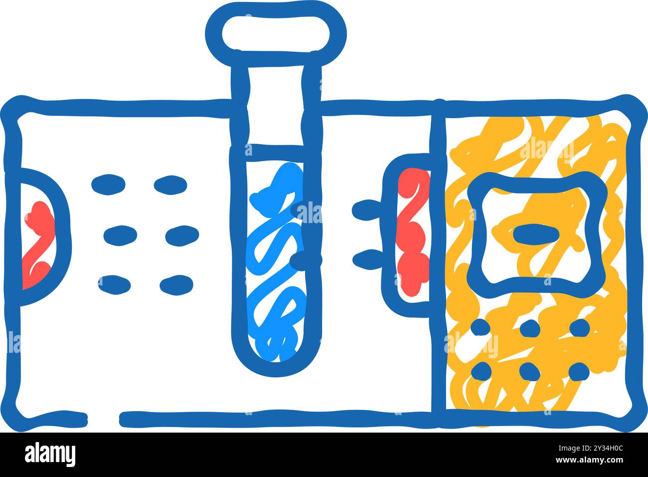 spectrophotometers lab electronic tool icon doodle illustration Stock ...