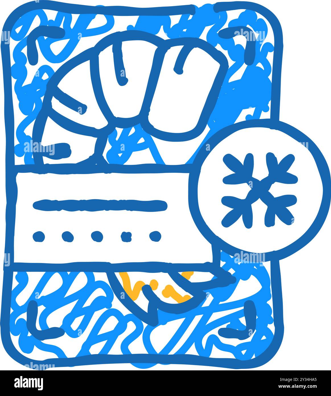shrimp frozen seafood icon doodle illustration Stock Vector Image & Art ...