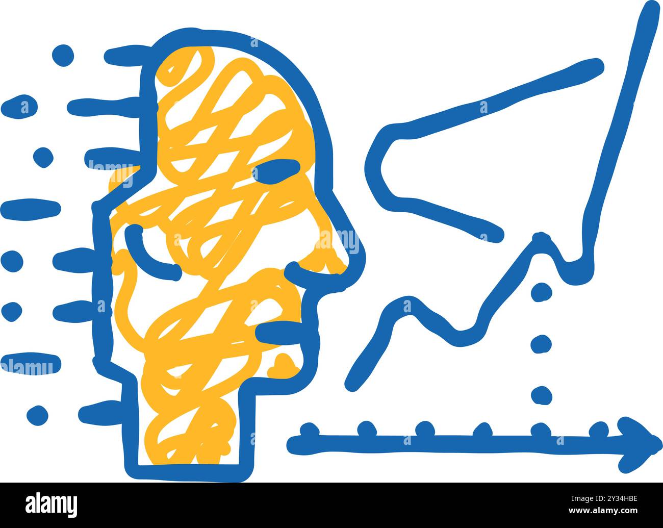 artificial intelligence analytics icon doodle illustration Stock Vector ...