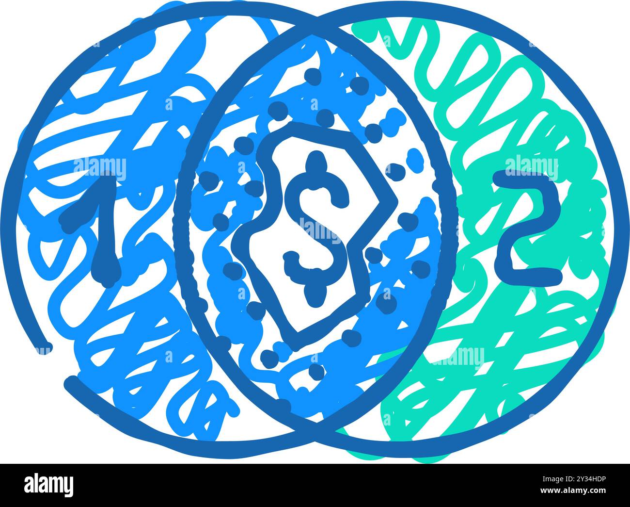 cross-sectional analysis icon doodle illustration Stock Vector Image ...