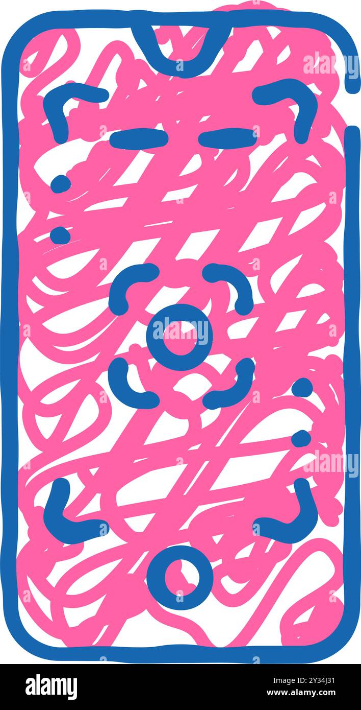 macro photography phone camera icon doodle illustration Stock Vector ...