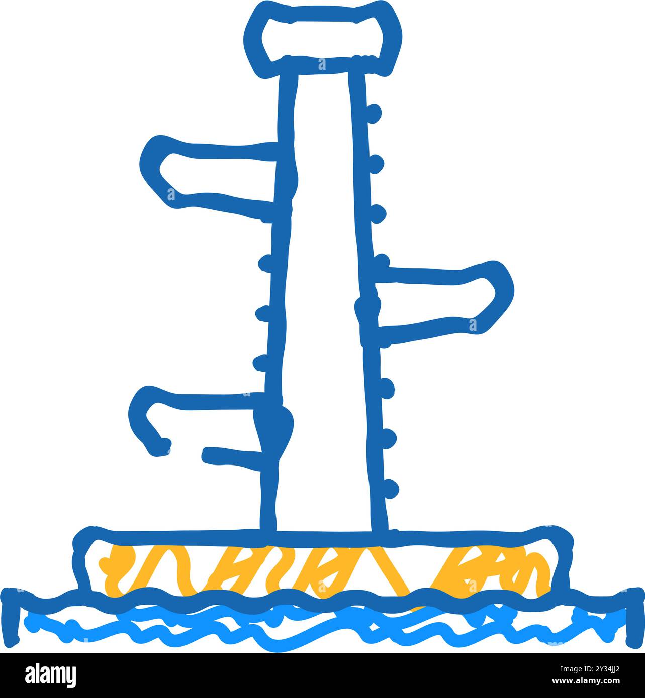 Swimming pool jumping tower Stock Vector Images - Alamy