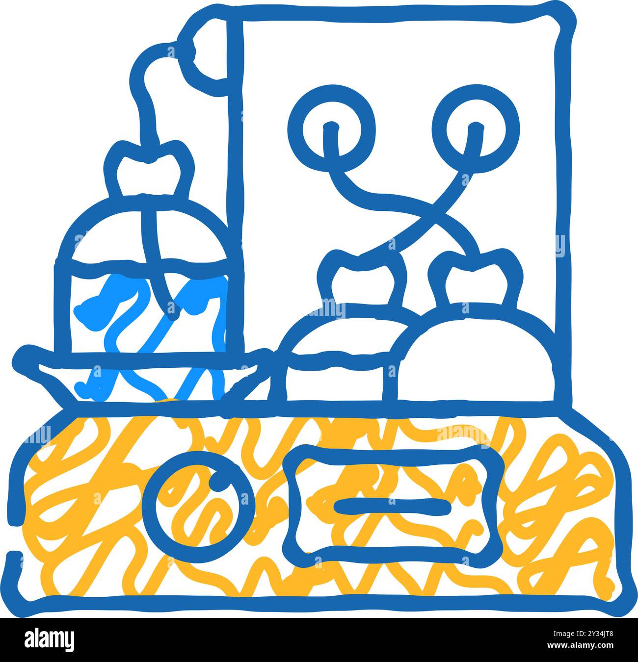 chromatograph electronic tool icon doodle illustration Stock Vector ...