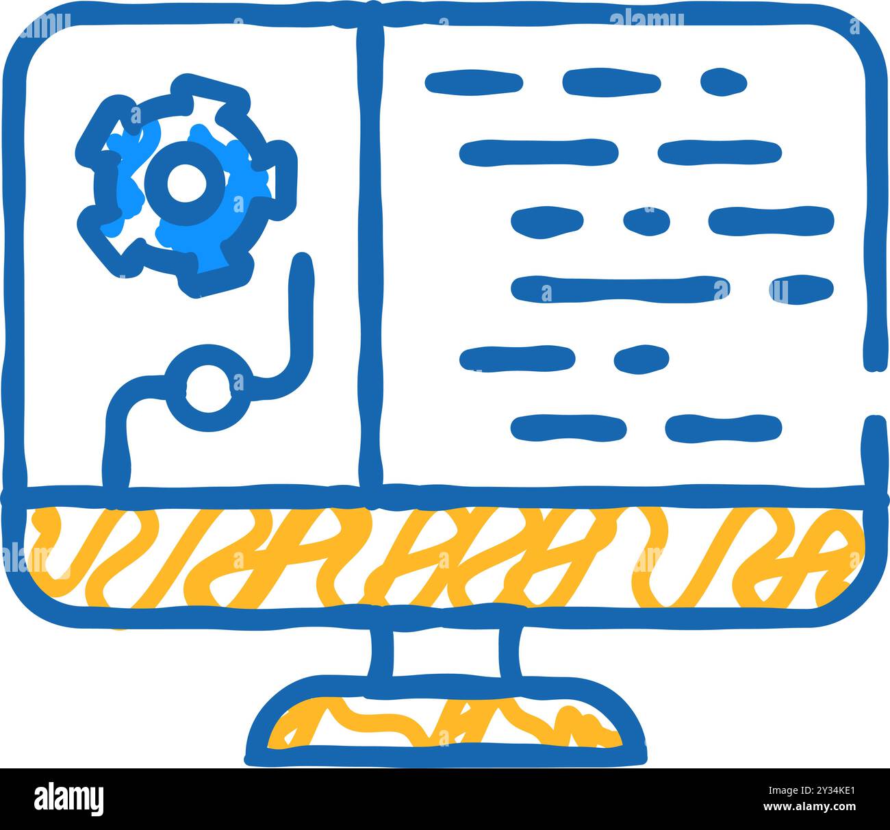 data processing icon doodle illustration Stock Vector Image & Art - Alamy