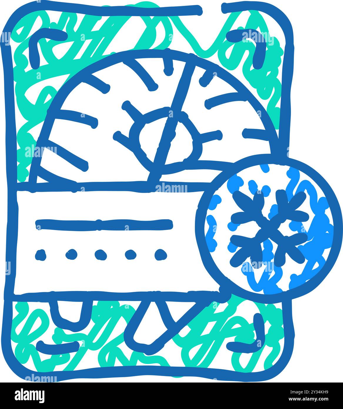 fish frozen seafood icon doodle illustration Stock Vector Image & Art ...