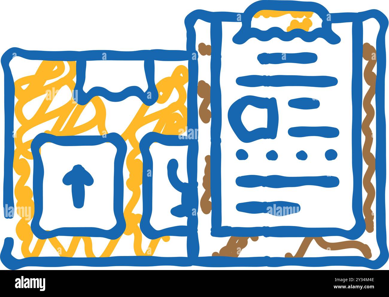 documents of import and export icon doodle illustration Stock Vector ...