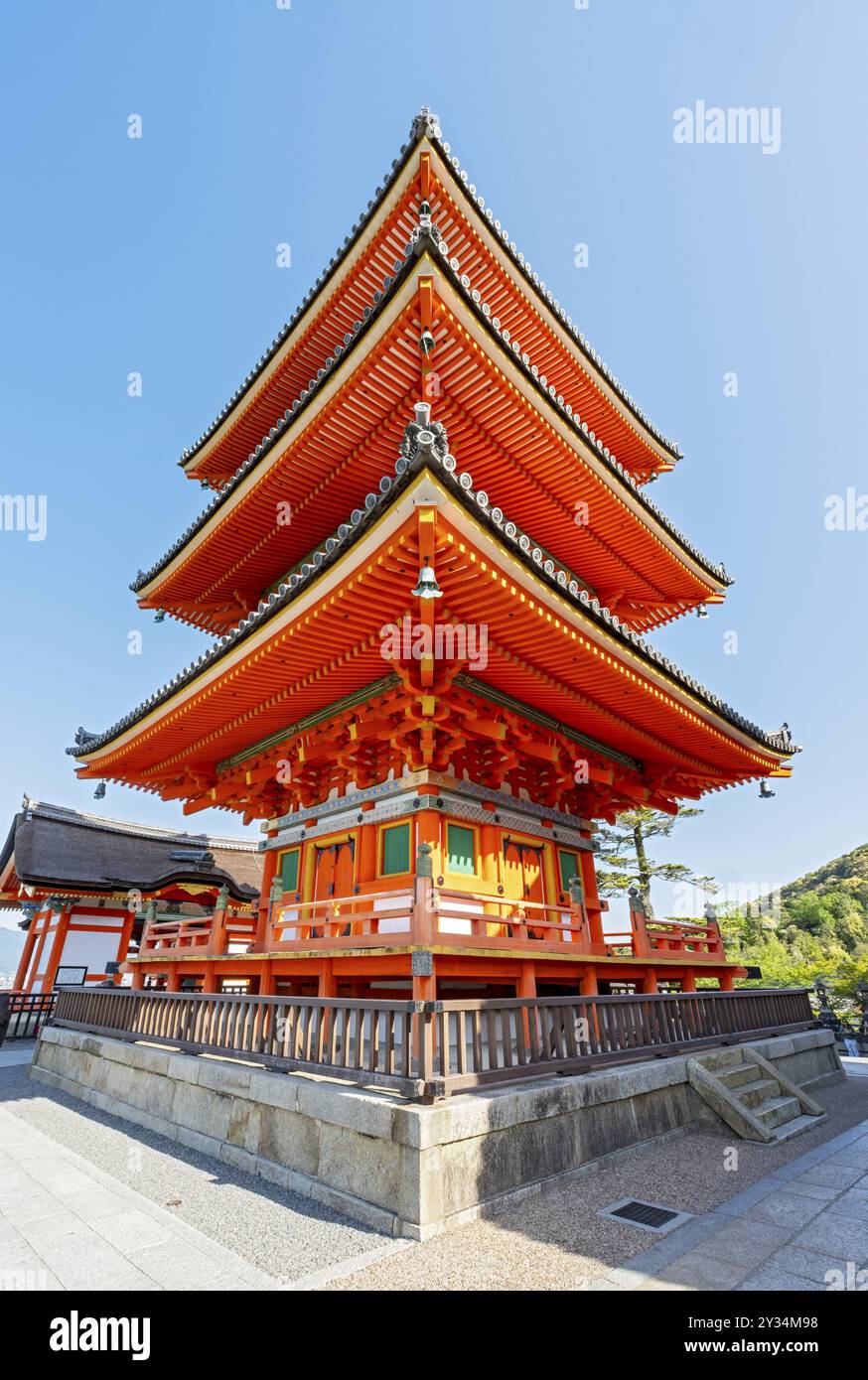 Sanju-no-to, Three Storied Pagoda, Kiyomizu-dera temple, Kyoto, Japan ...
