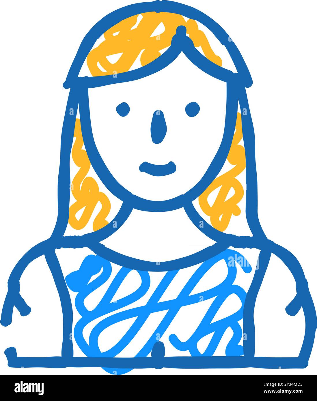 strong woman icon doodle illustration Stock Vector Image & Art - Alamy