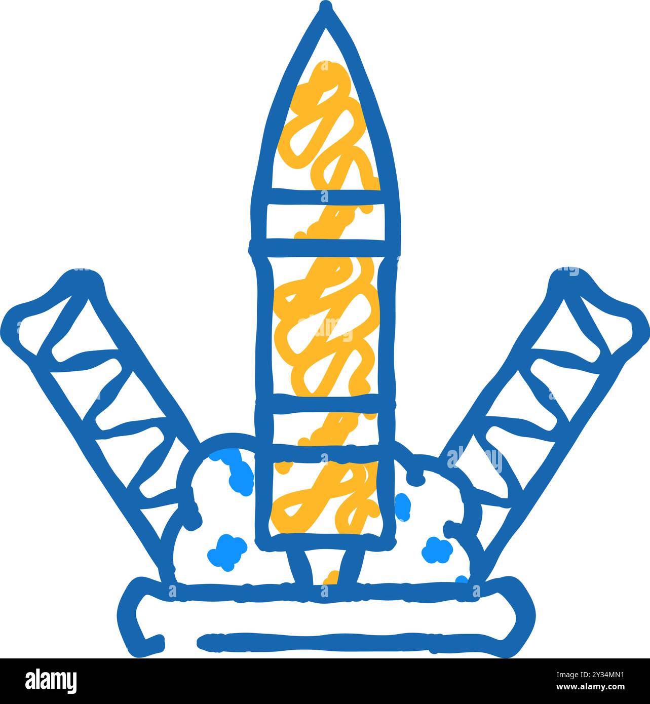 rocket launch icon doodle illustration Stock Vector Image & Art - Alamy