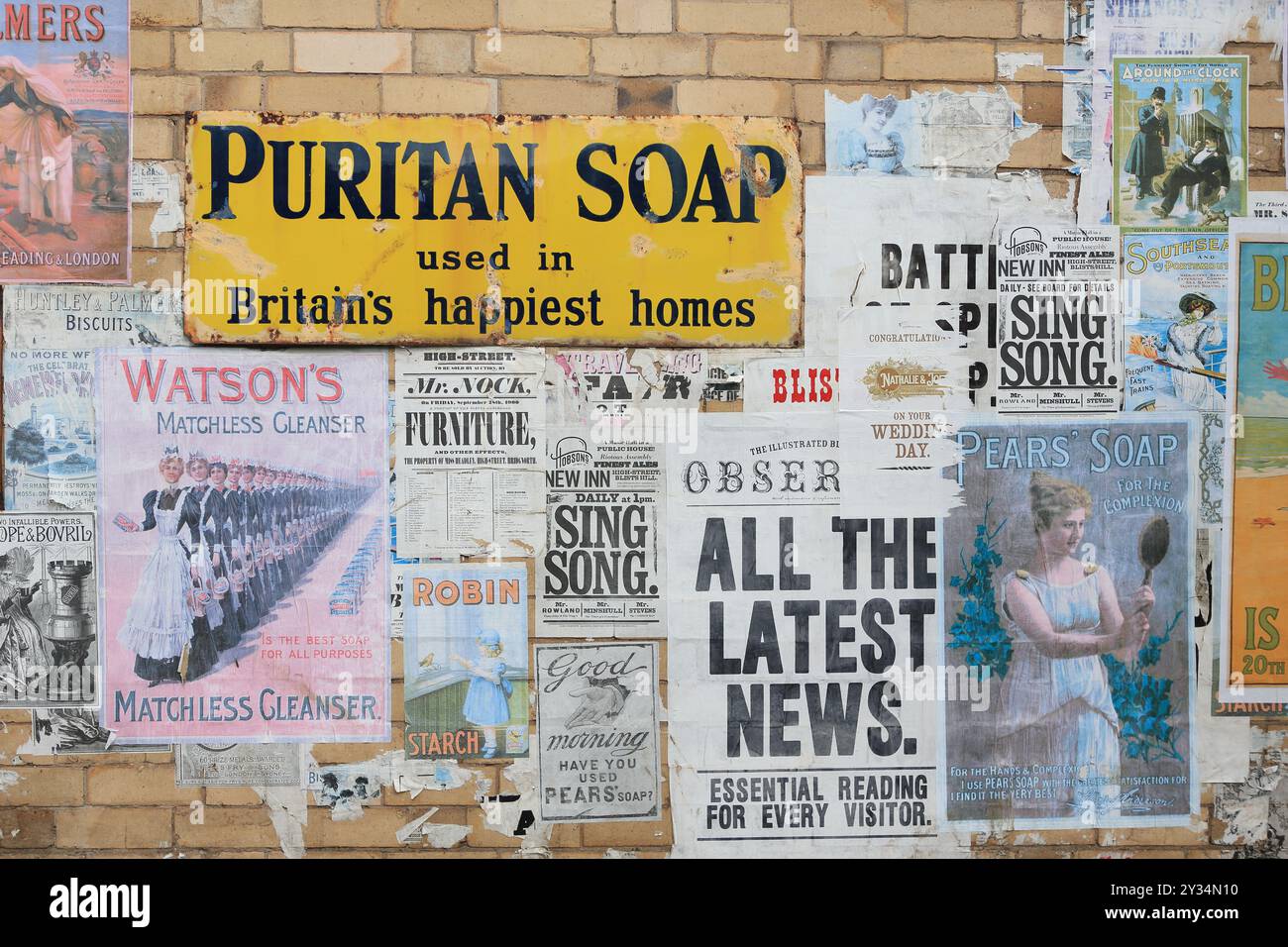 Vintage Puritan Soap advert advertising advertiesement Stock Photo - Alamy