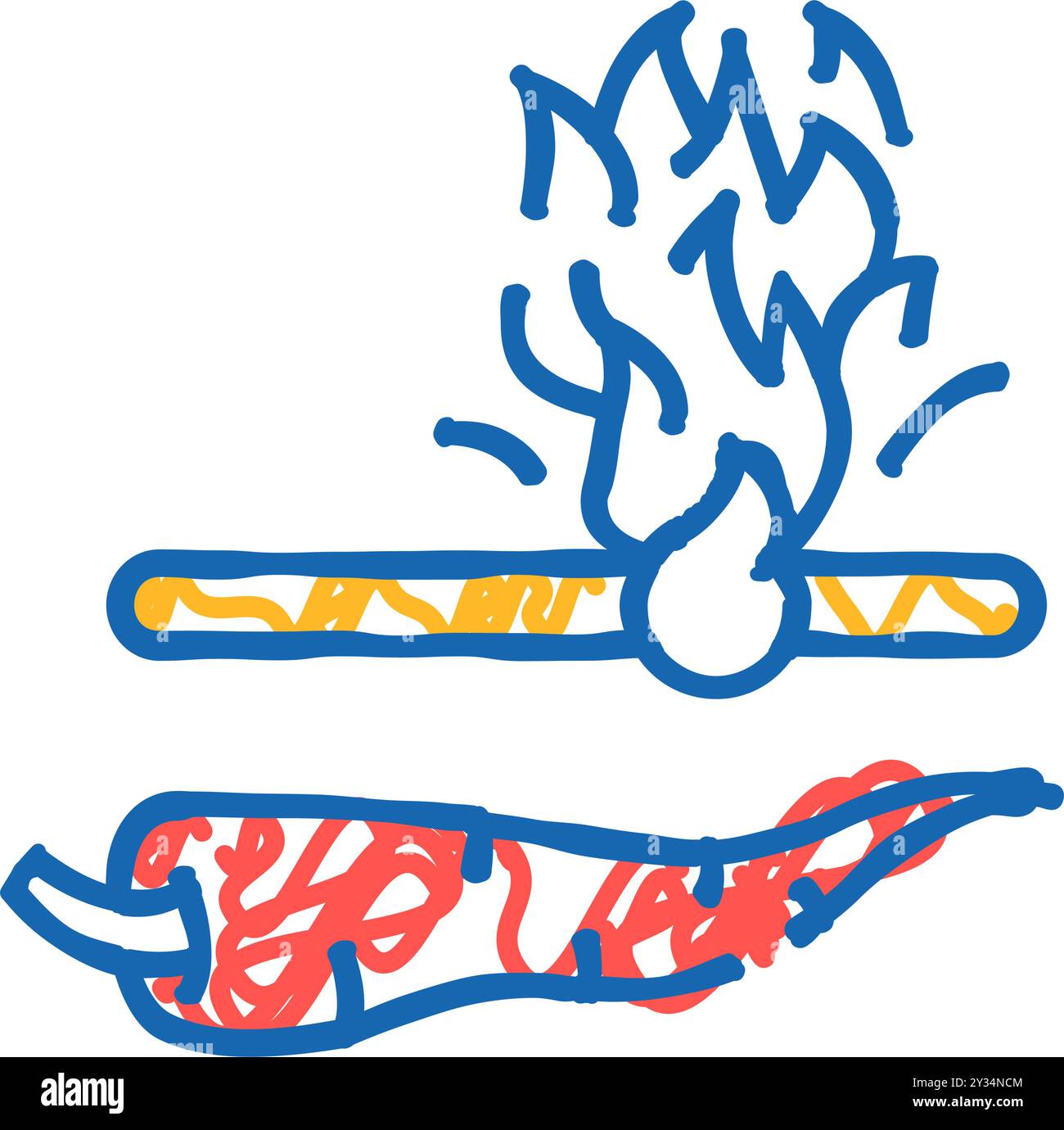 spicy vegetable burn scale icon doodle illustration Stock Vector Image ...