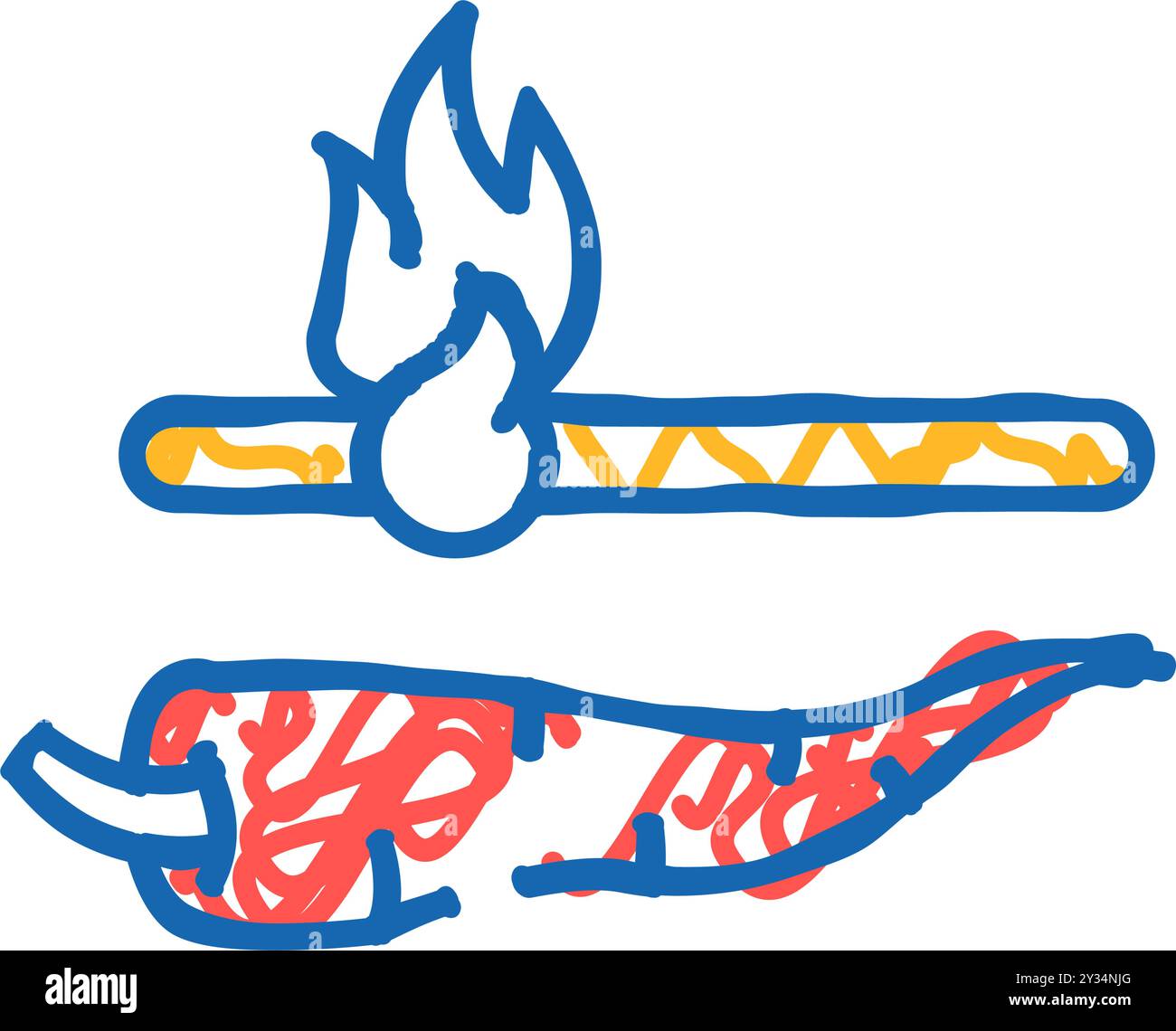 spicy pepper taste scale icon doodle illustration Stock Vector Image ...