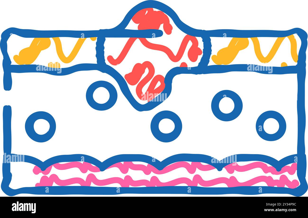abstract problem skin disease icon doodle illustration Stock Vector ...