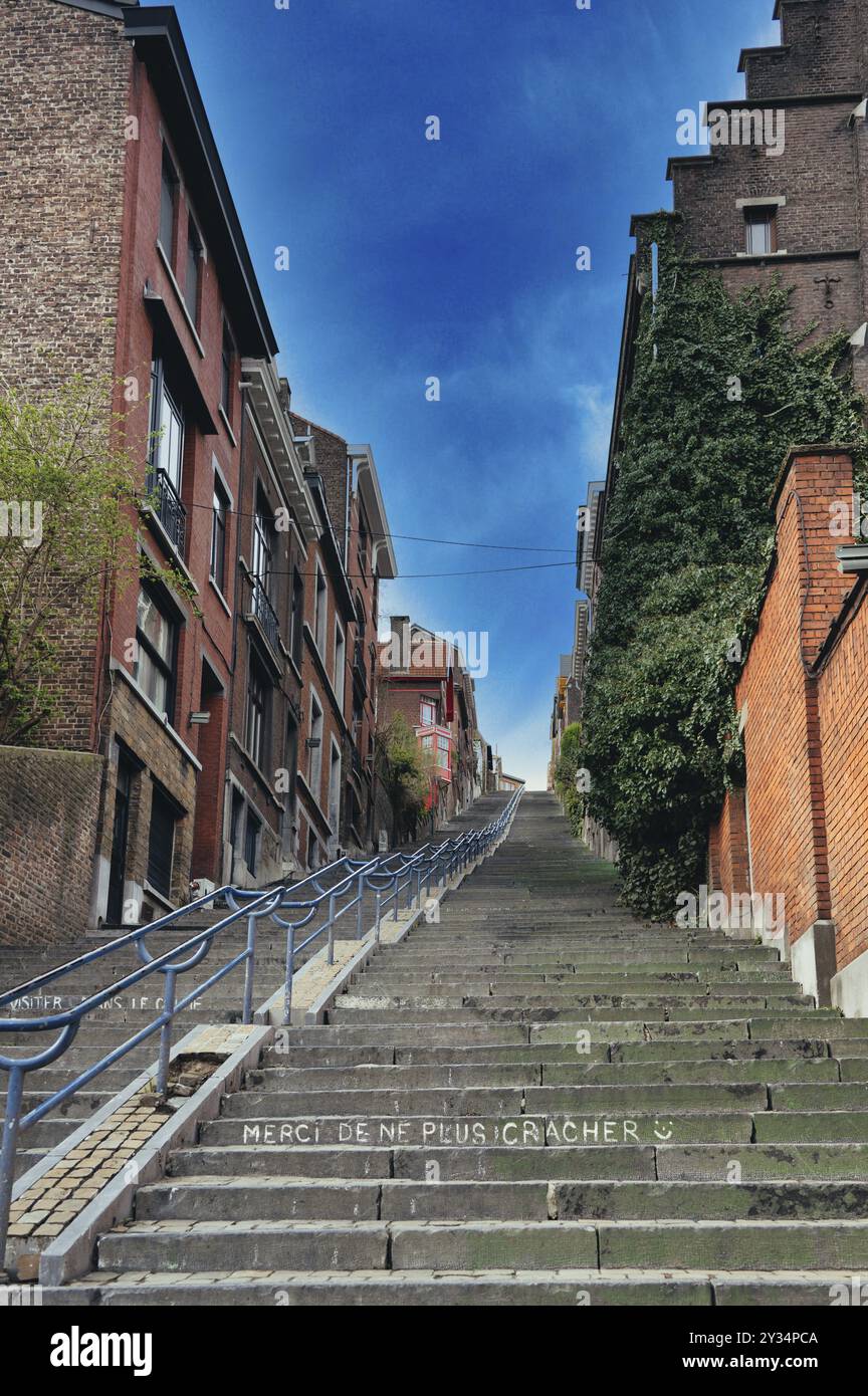 Montagne de Bueren, staircase with 260 metres length and 67 metres ...