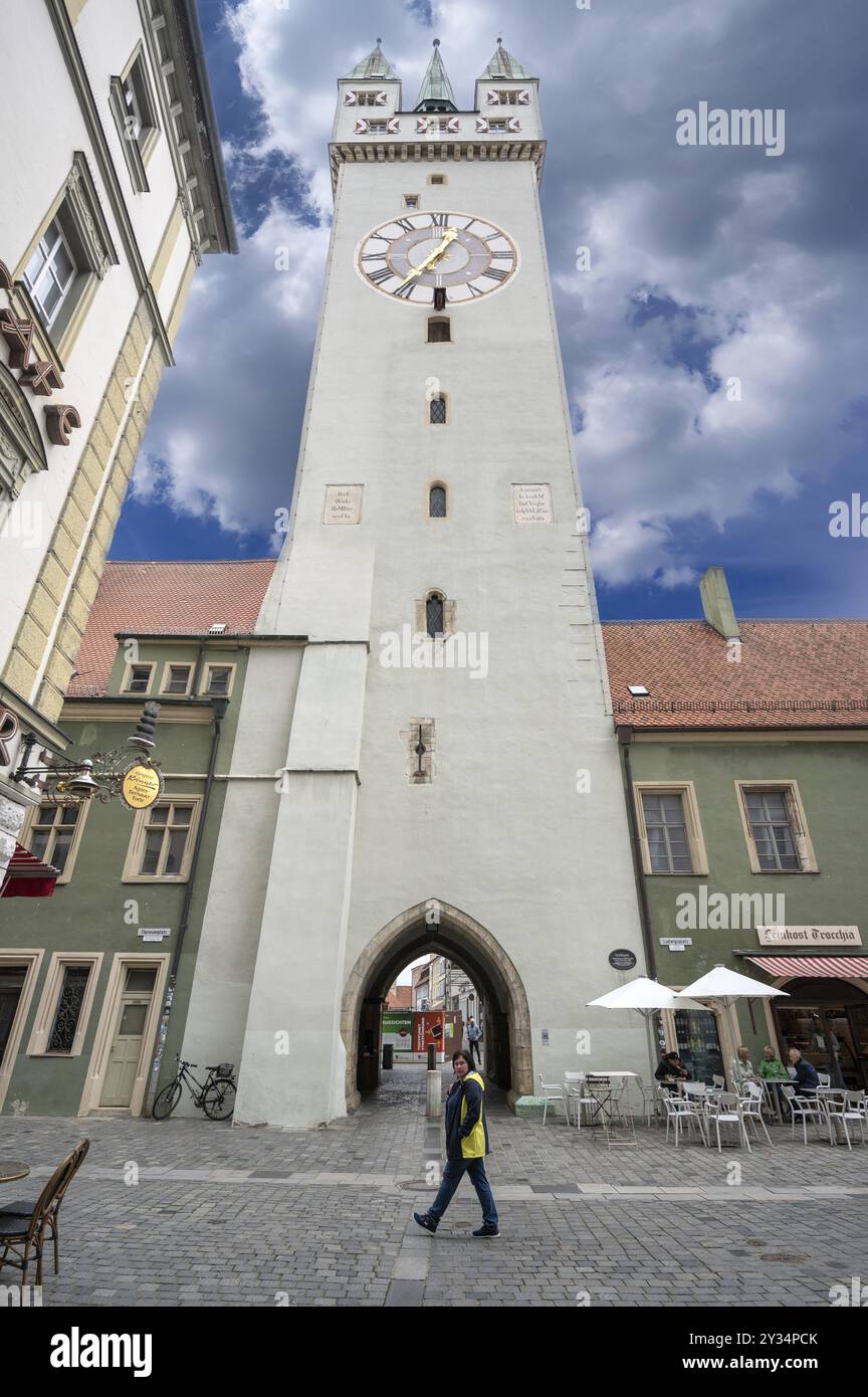 Medieval town tower built in the 14th century, landmark of the town ...