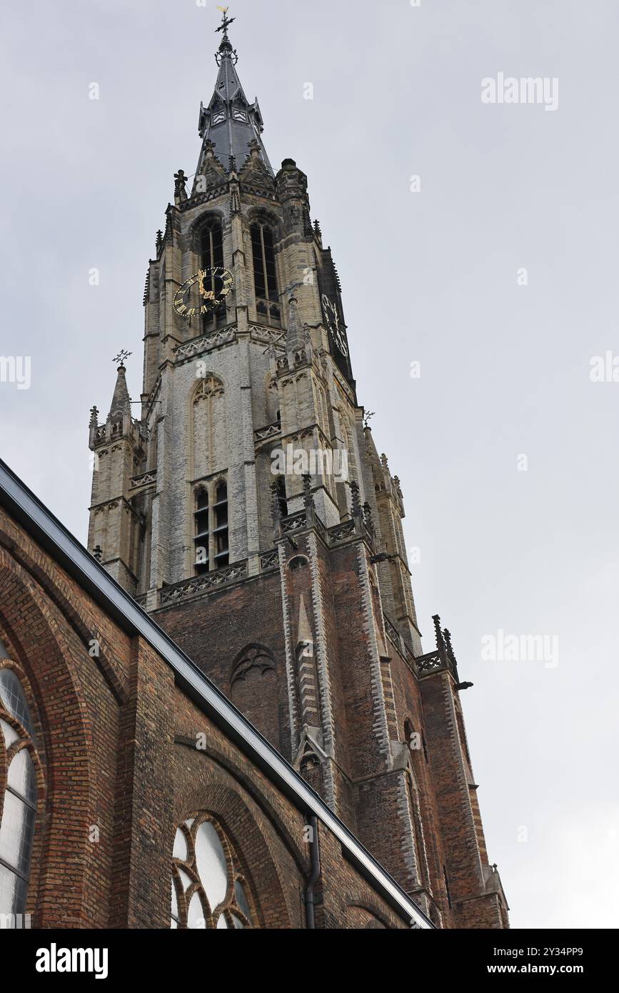 Historic city centre of Delft, New Church Tower, Nieuwe Kerk, Delft ...