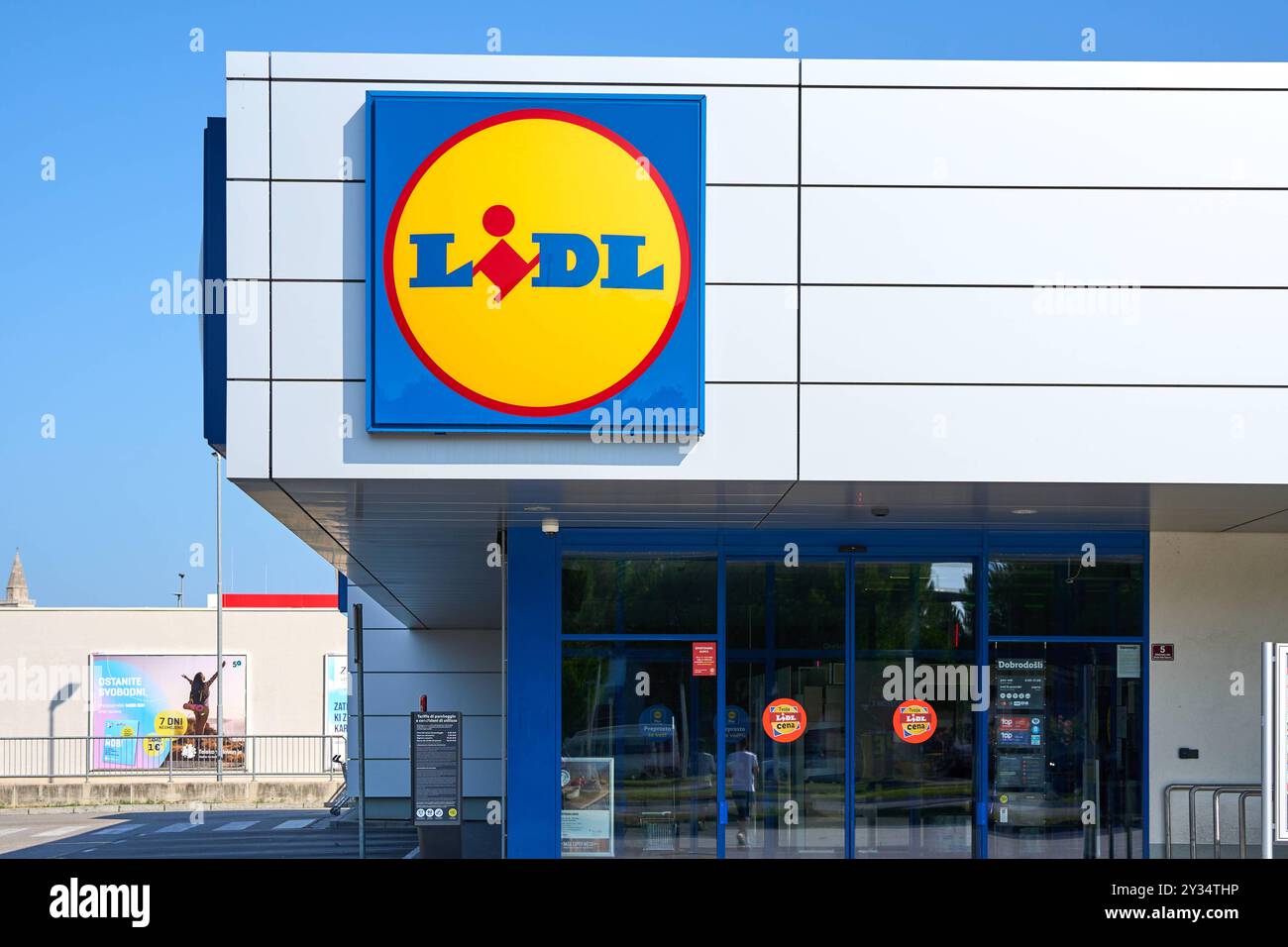 Koper, Slovenia - August 25, 2024: Lidl store in Koper, Slovenia, with ...