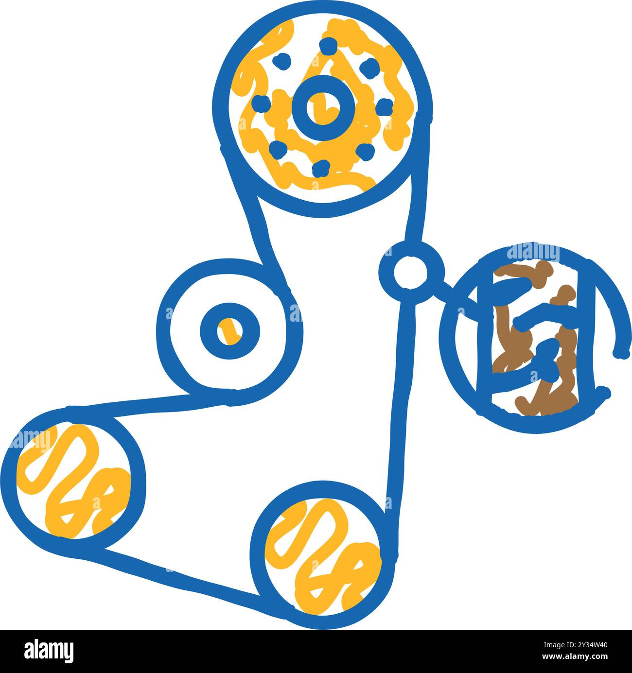 timing belt replacement icon doodle illustration Stock Vector Image ...