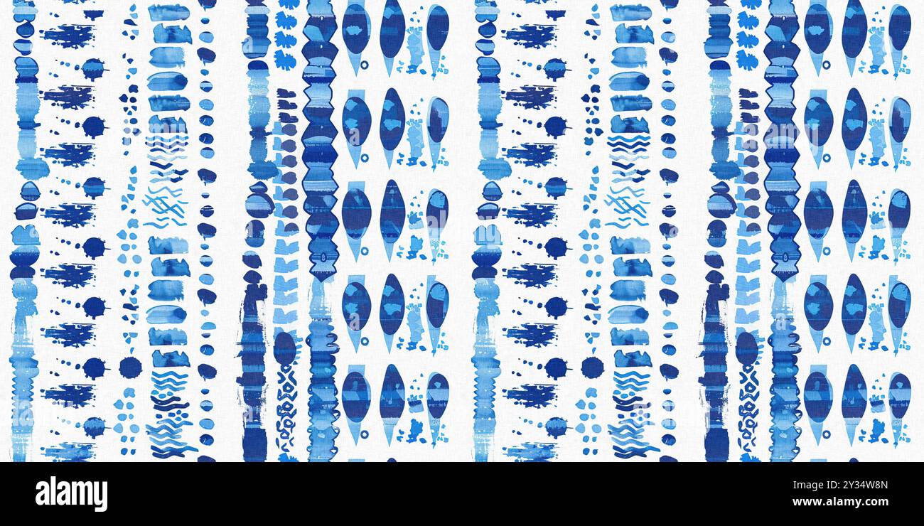 Modern blue white irregular beach stripe border for summer doodle ...