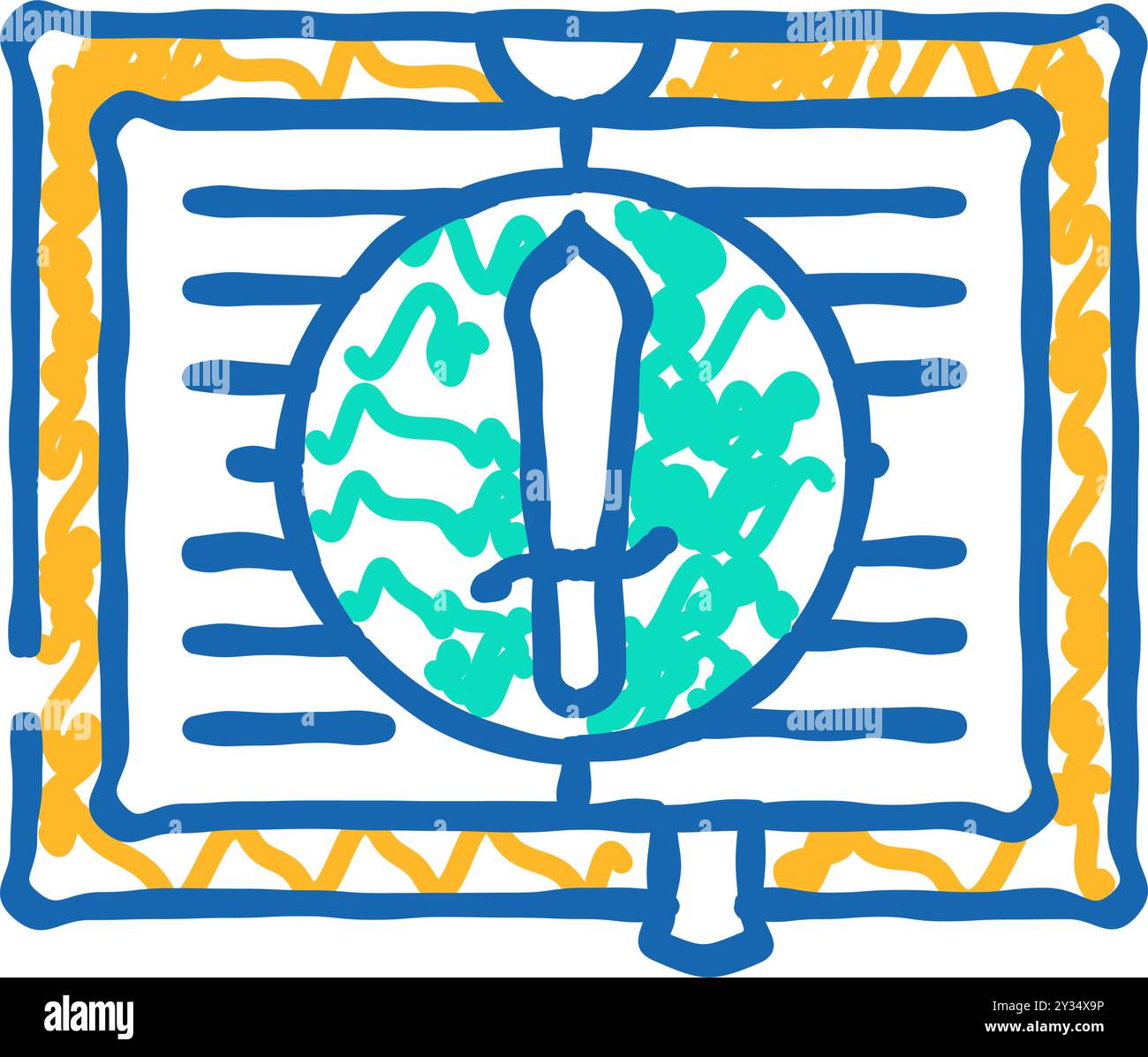 action adventure literature icon doodle illustration Stock Vector Image ...