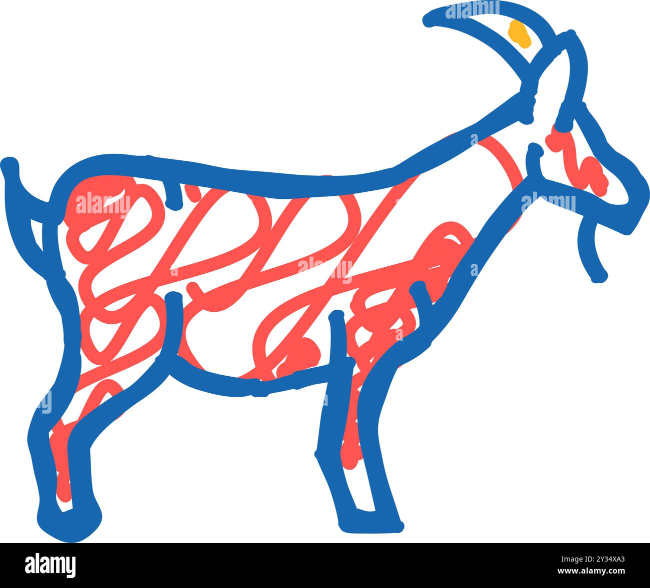 goat farm animal icon doodle illustration Stock Vector Image & Art - Alamy