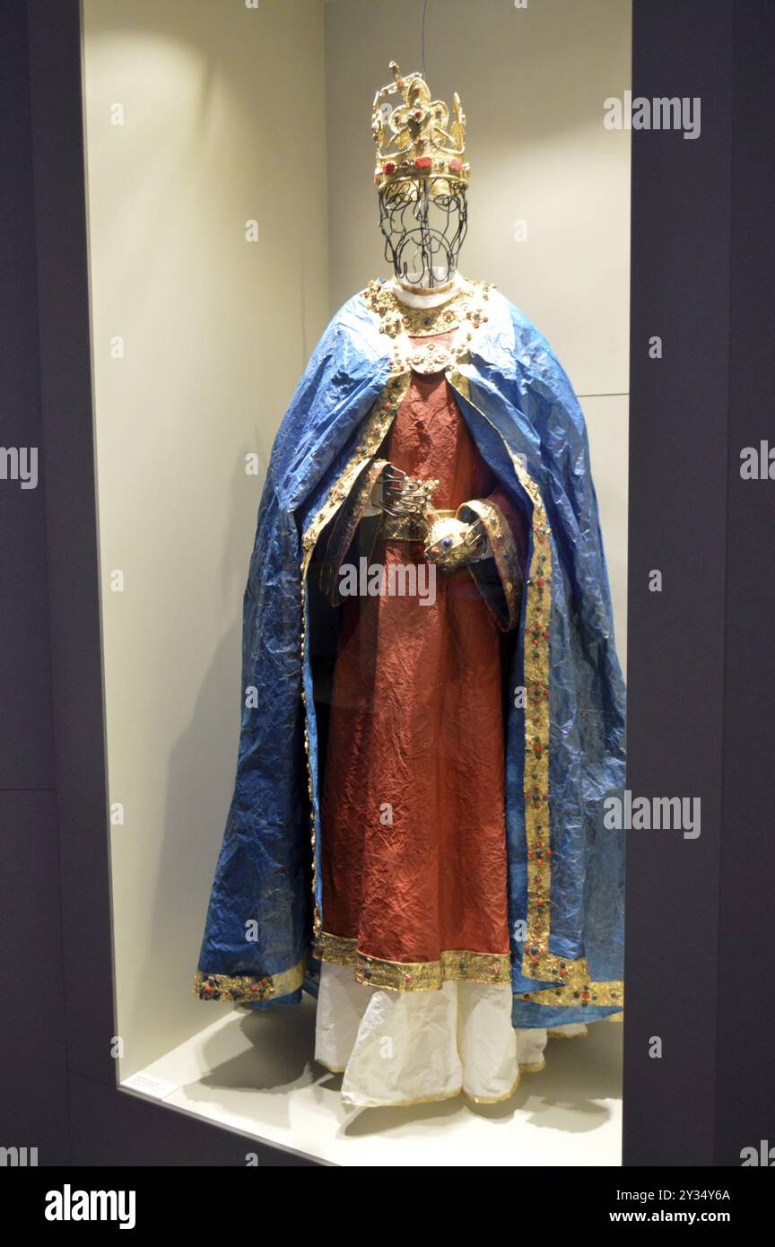 Dress of eveque find in a tomb of the old abbey of Stavelot Stock Photo ...