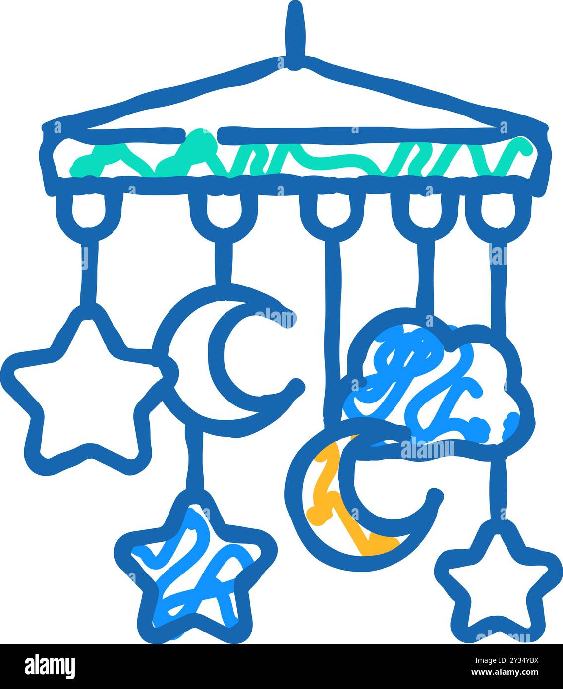 hanging toys icon doodle illustration Stock Vector Image & Art - Alamy