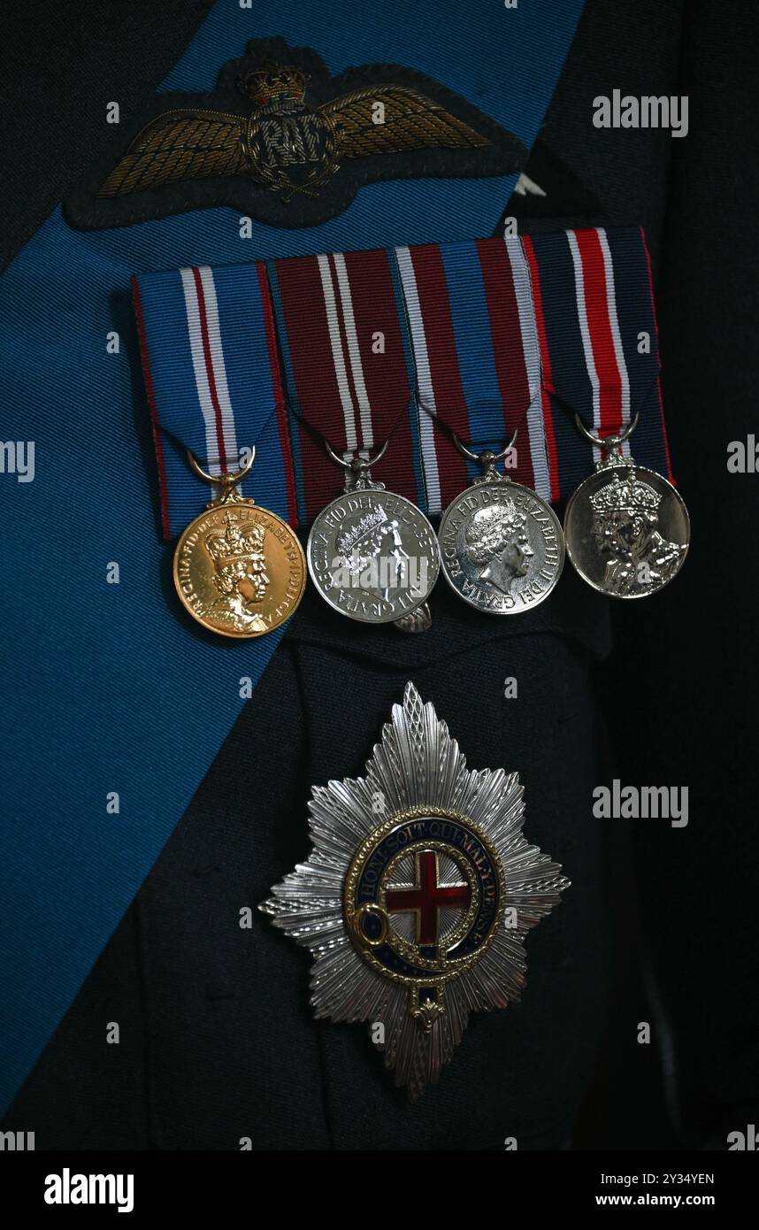 The medals and insignia worn by the Prince of Wales, pictured as he ...