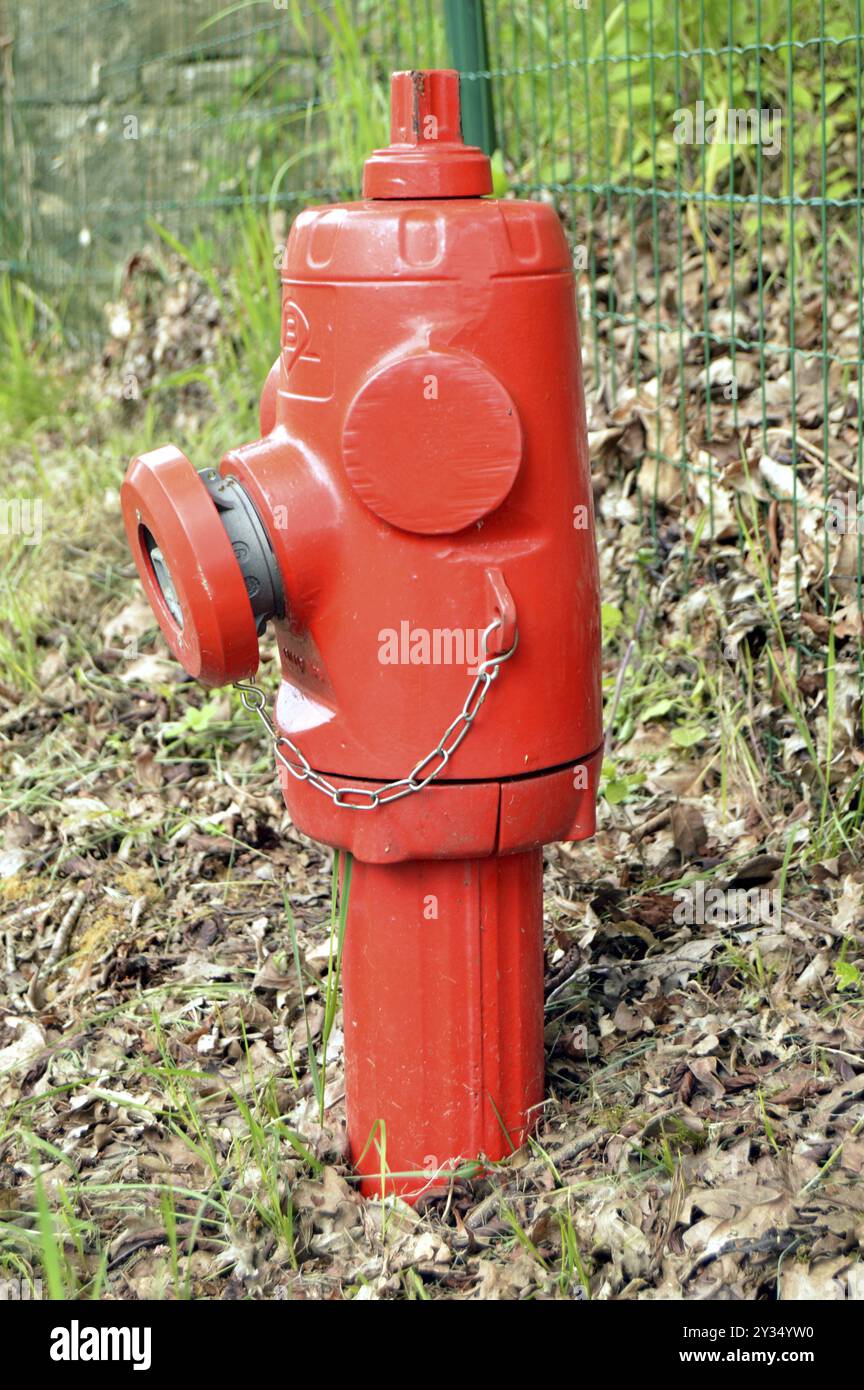 Fire hydrant of red color in the campaign Stock Photo - Alamy