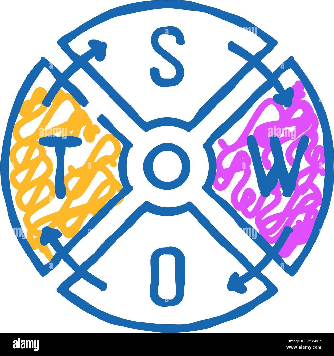 Swot analysis icon color Cut Out Stock Images & Pictures - Alamy