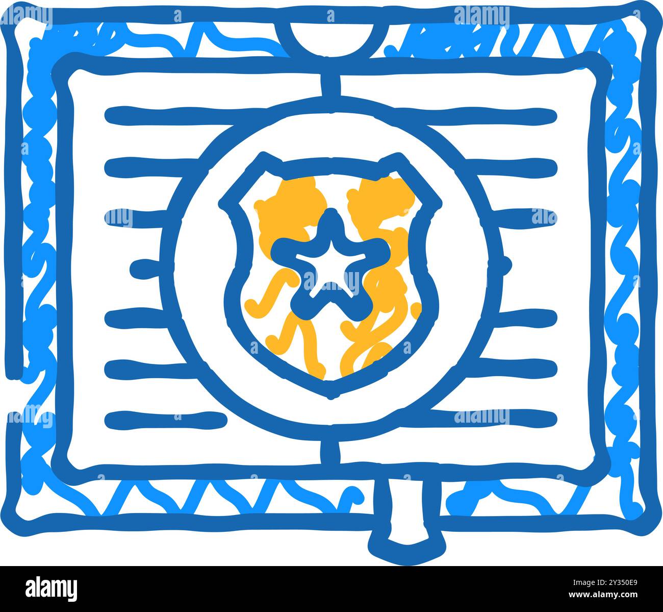 police procedurals icon doodle illustration Stock Vector Image & Art ...