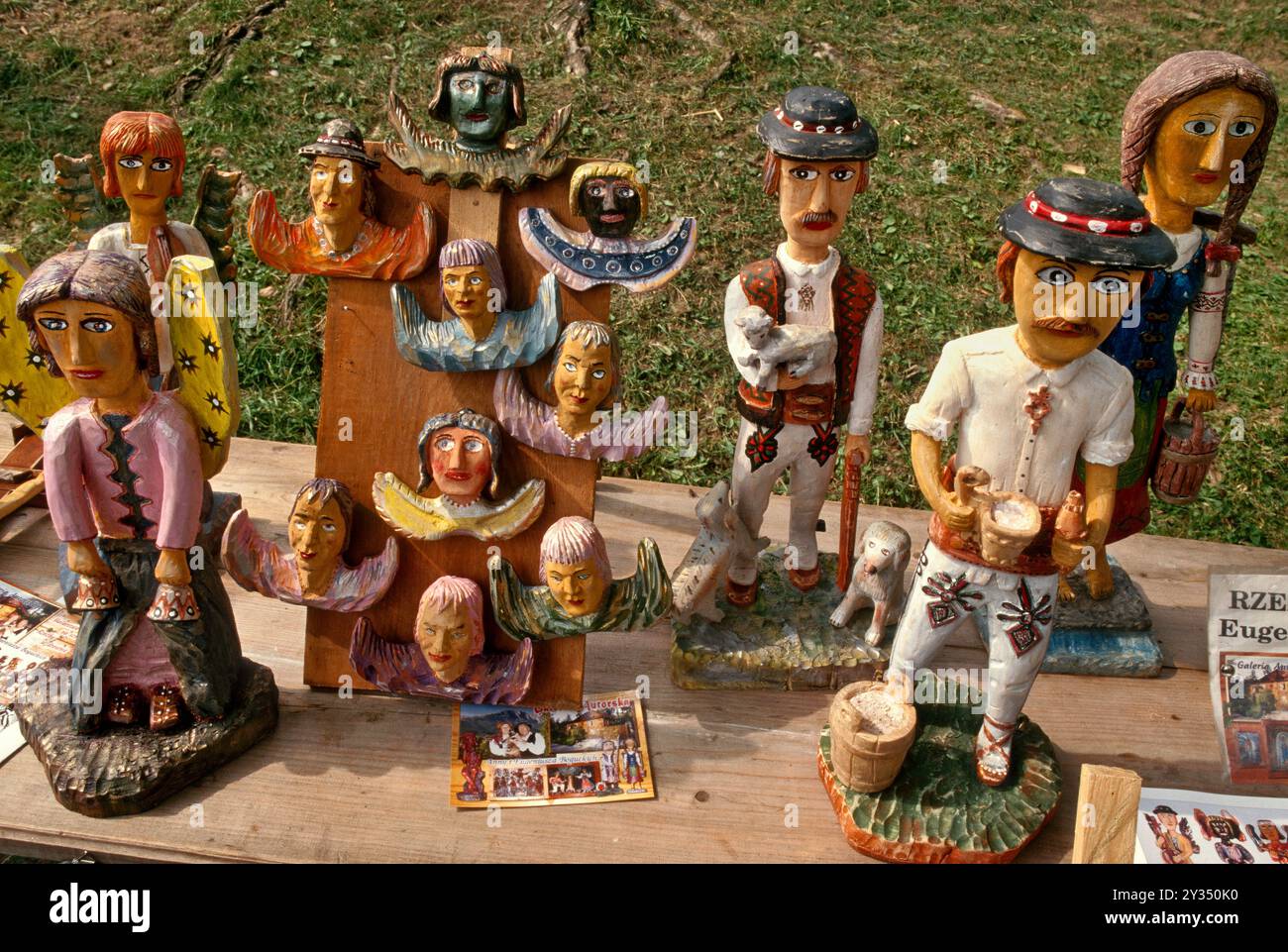 Wooden figures displayed at Gorale Folk Sabałowe Bajania festival ...