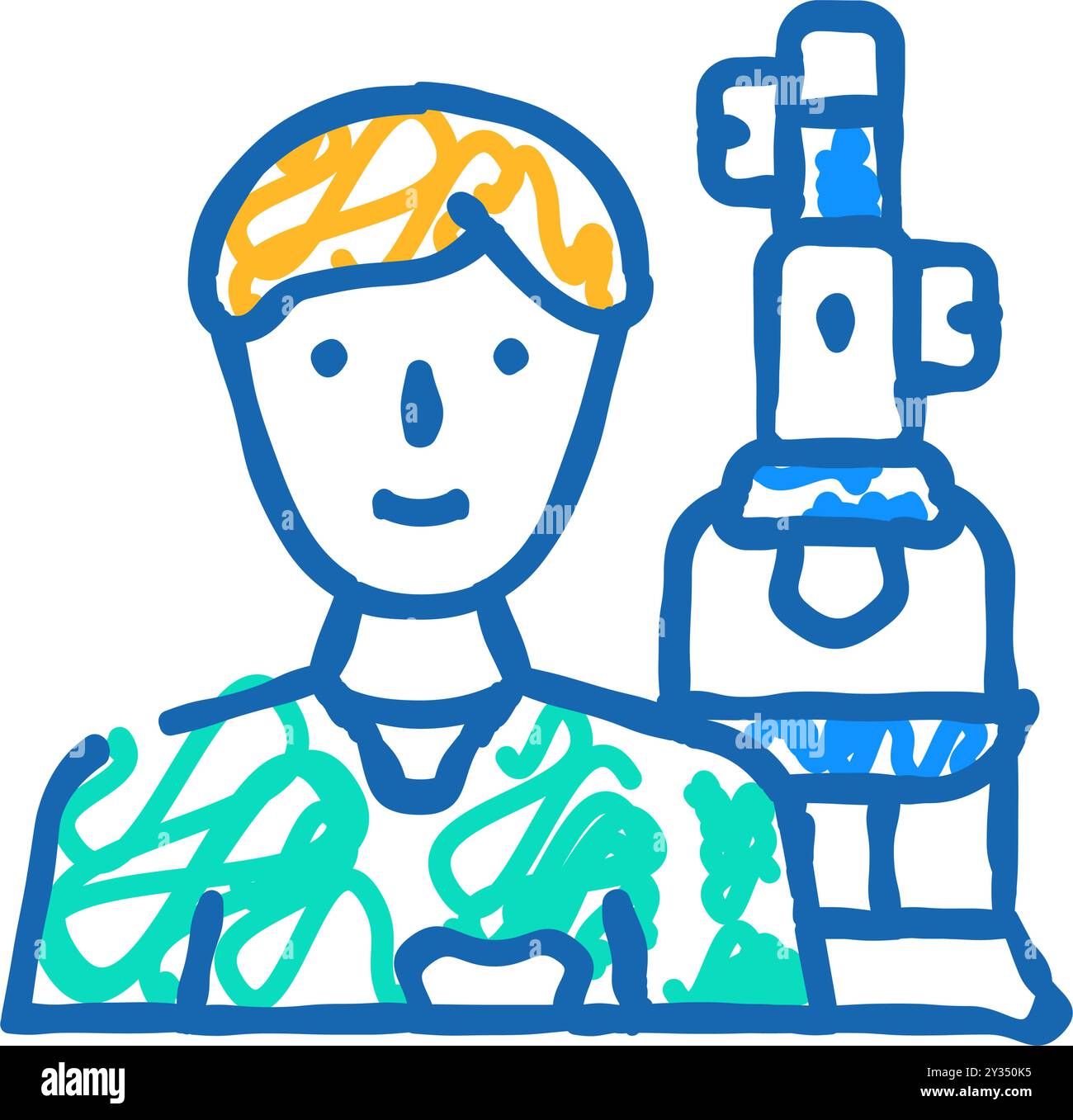 laboratory worker icon doodle illustration Stock Vector Image & Art - Alamy