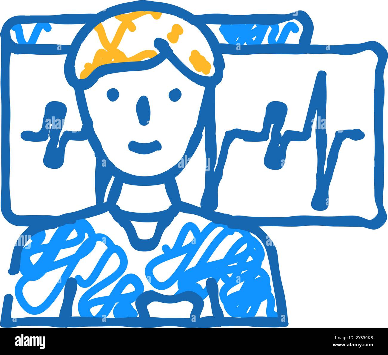 cardiologist doctor icon doodle illustration Stock Vector Image & Art ...