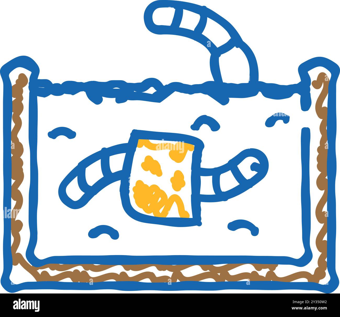 Gps icon in doodle Cut Out Stock Images & Pictures - Alamy