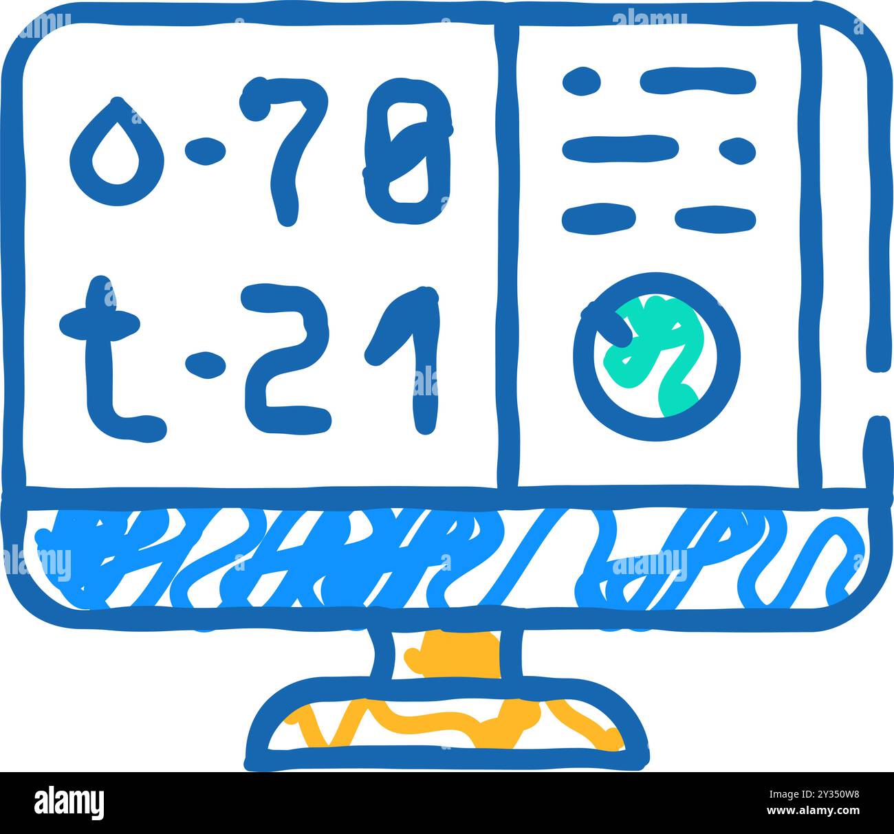 temperature and humidity control icon doodle illustration Stock Vector ...