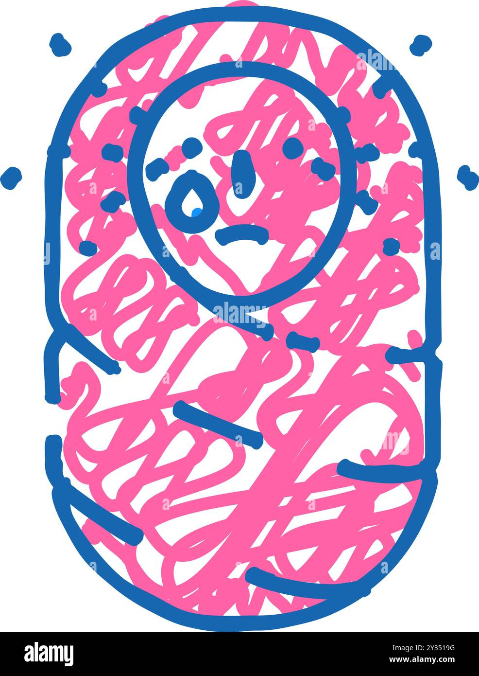 cry newborn baby icon doodle illustration Stock Vector Image & Art - Alamy