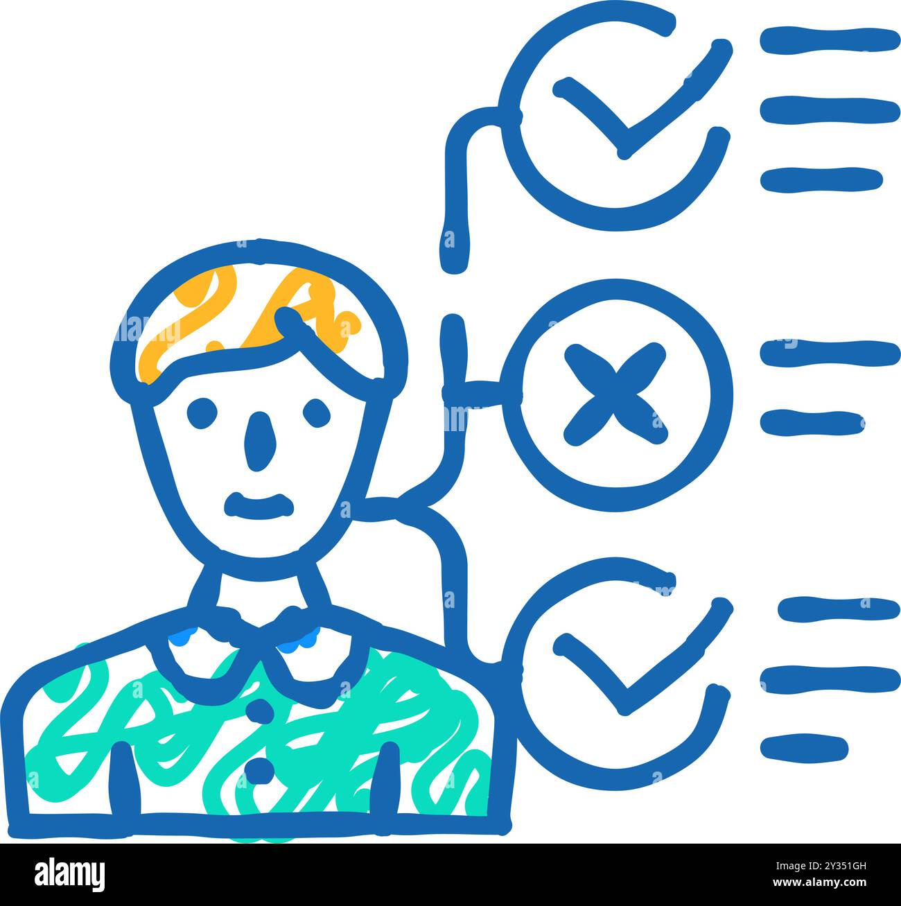 choice of qualities icon doodle illustration Stock Vector Image & Art ...