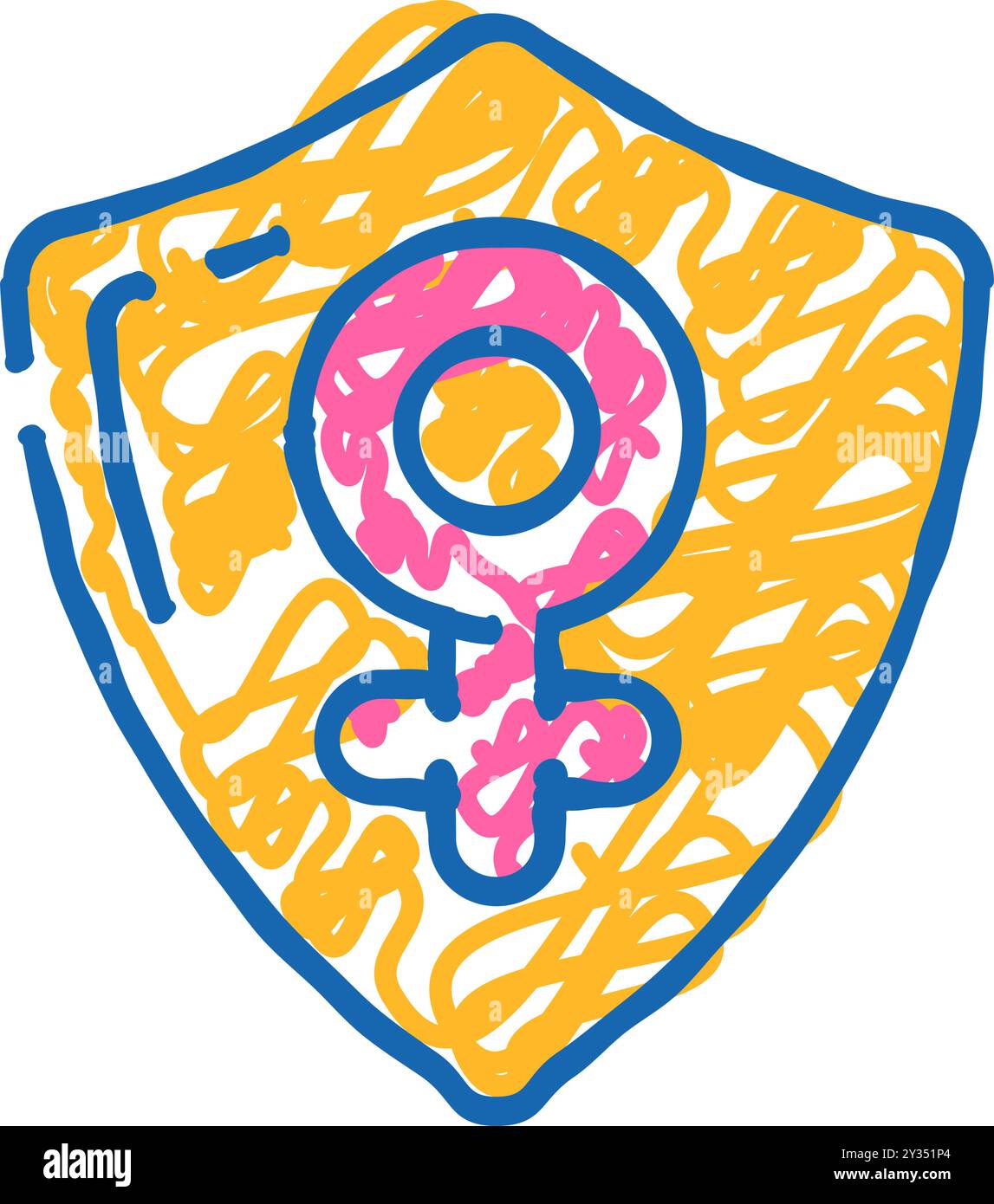 protecting women icon doodle illustration Stock Vector Image & Art - Alamy