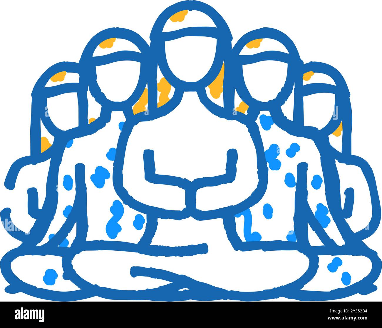 group meditation icon doodle illustration Stock Vector Image & Art - Alamy