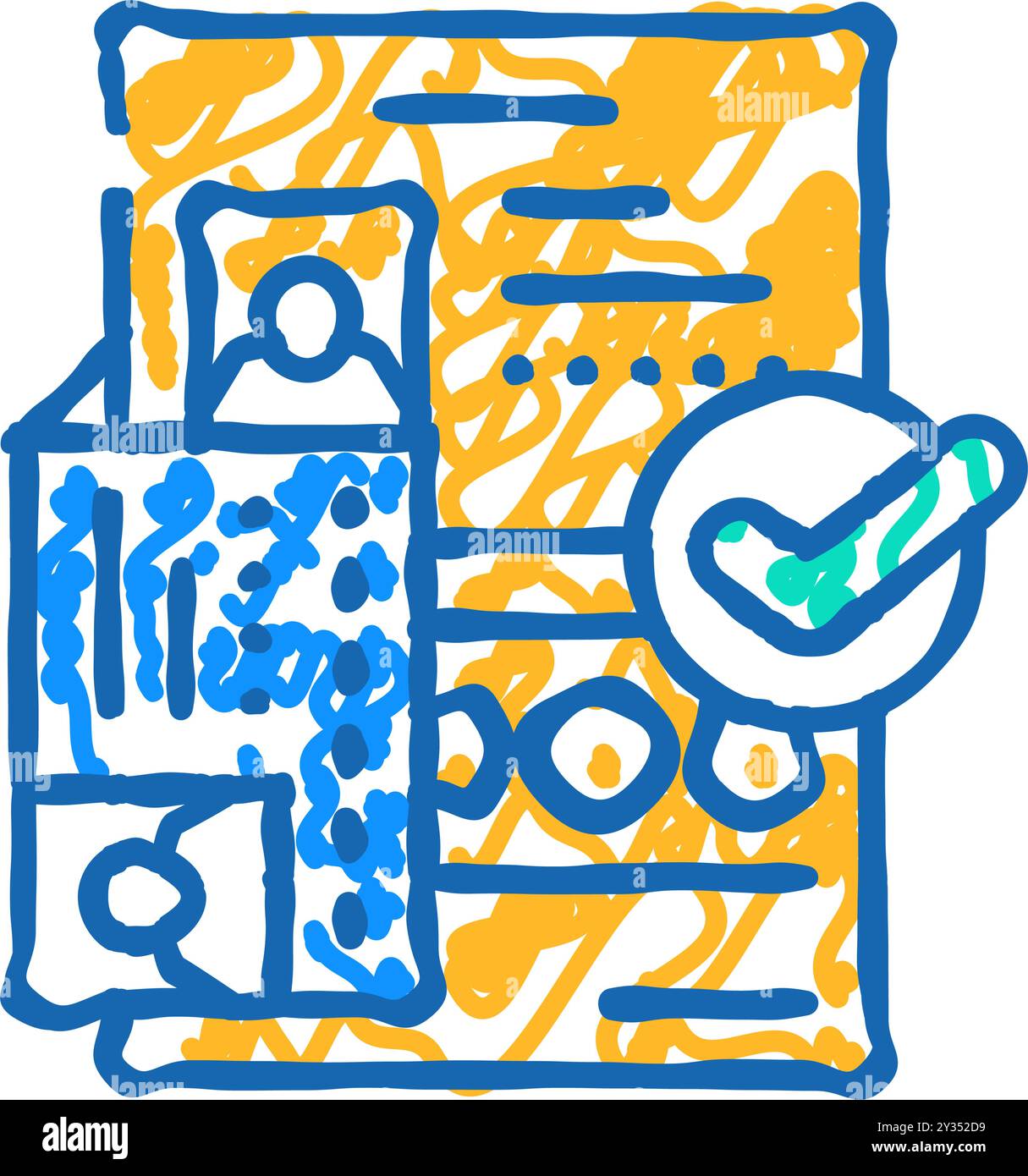 passport document approve icon doodle illustration Stock Vector Image ...