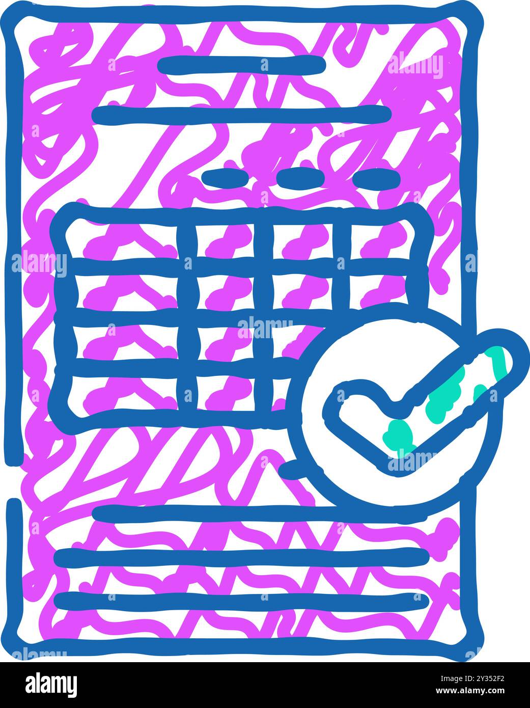 tables or audit compliance icon doodle illustration Stock Vector Image ...