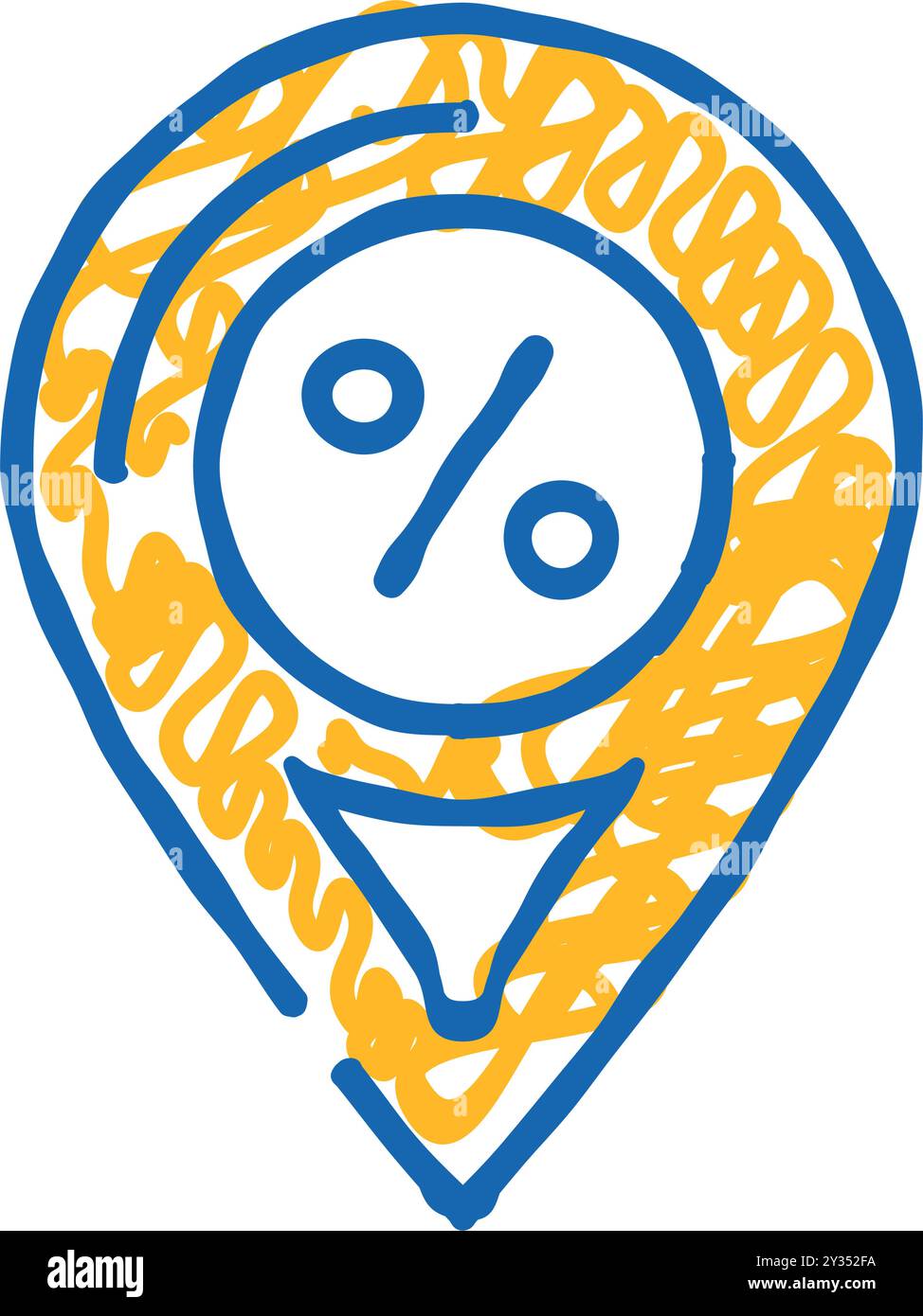 location of discount sale icon doodle illustration Stock Vector Image ...