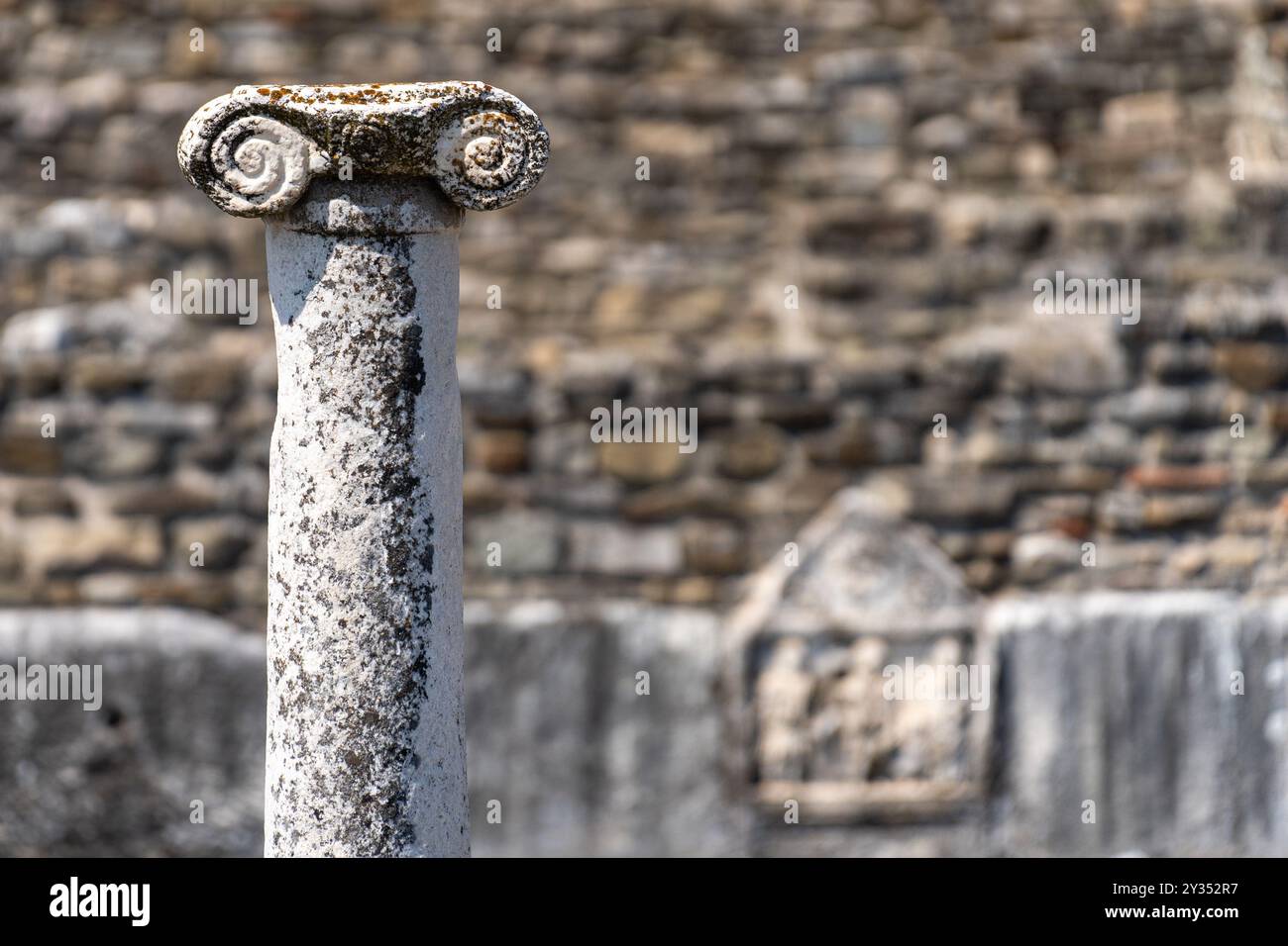 Ancient Column – Part of Macedonian City Stobi from 359 BC ...