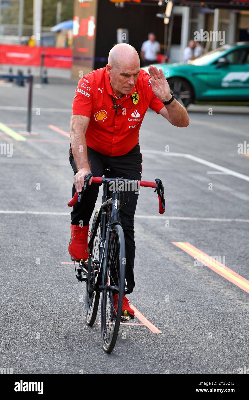 Baku, Azerbaijan. 12th Sep, 2024. Jock Clear (GBR) Ferrari Senior Performance Engineer. 12.09. ...