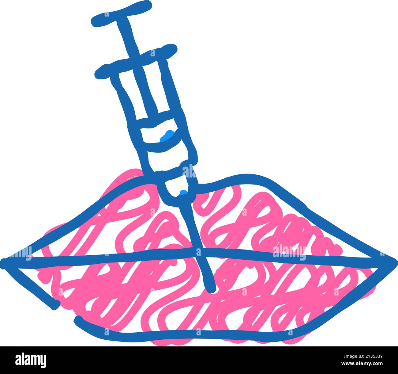 lip augmentation icon doodle illustration Stock Vector Image & Art - Alamy