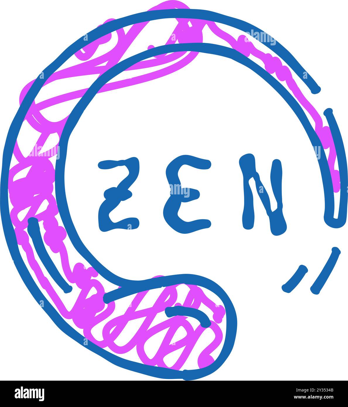 zen meditation icon doodle illustration Stock Vector Image & Art - Alamy