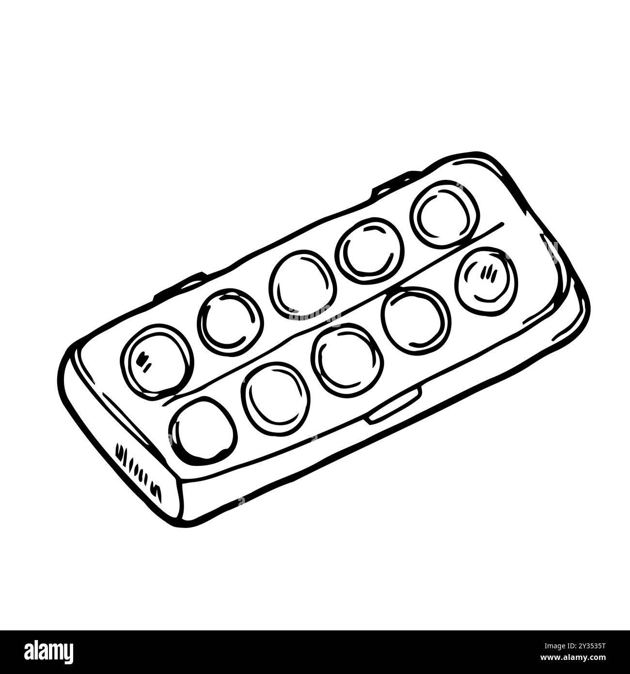 Watercolor aquarelle paint palette or box hand drawn sketch vector ...